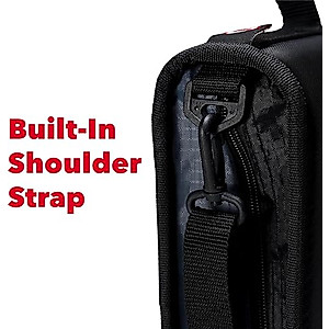 Case-it The Dual 2.0 Zipper Binder - Two 2 Inch D-Rings - 5 Subject File Folder - Multiple Pockets - 800 Sheet Capacity - Comes with Shoulder Strap - Black Dual-301