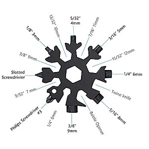 Men Gifts for Christmas Stocking Stuffer, 18-in-1 Snowflake Multi Tools Cool Gadgets Gift for Men Dad Him Husband Bro on Christmas, Valentine Day, Fathers Day, Birthday, Easter