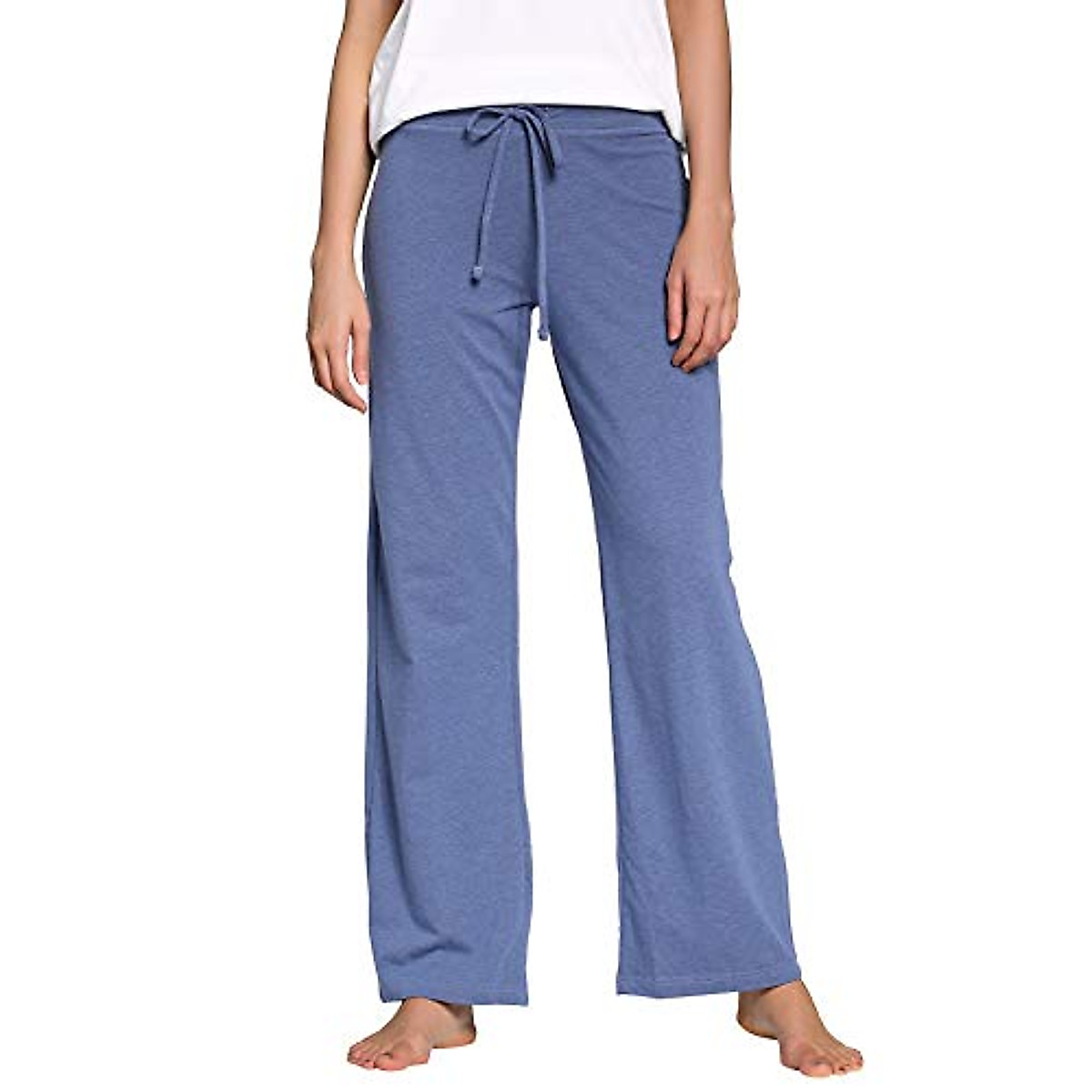 CYZ Womens Casual Stretch Cotton Pajama Pants Simple Lounge Pants,Dark Blue Melange, Size: X-Large