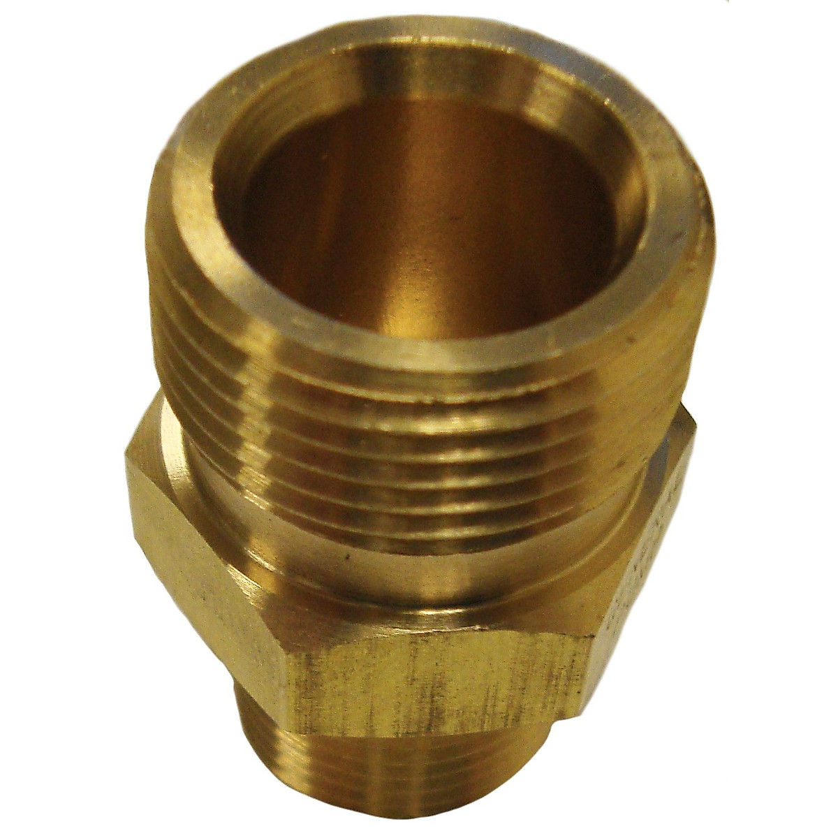 Ultimate Washer High Pressure M22 Adapter Fitting x 3/8-Inch Brass Male Pipe Thread 5800 PSI Rating Compatible for Troybuilt, Excell, Devilbis, Lasco 60-1057 Models