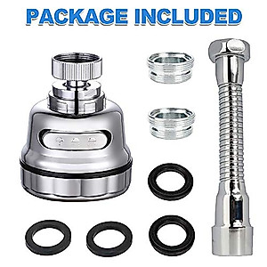 Kitchen Sink Faucet Sprayer Attachment, Movable Kitchen Tap Head 360° Rotatable, Anti-Splash Sink Sprayer Faucet Nozzle Head, Water Saving Faucet Aerator