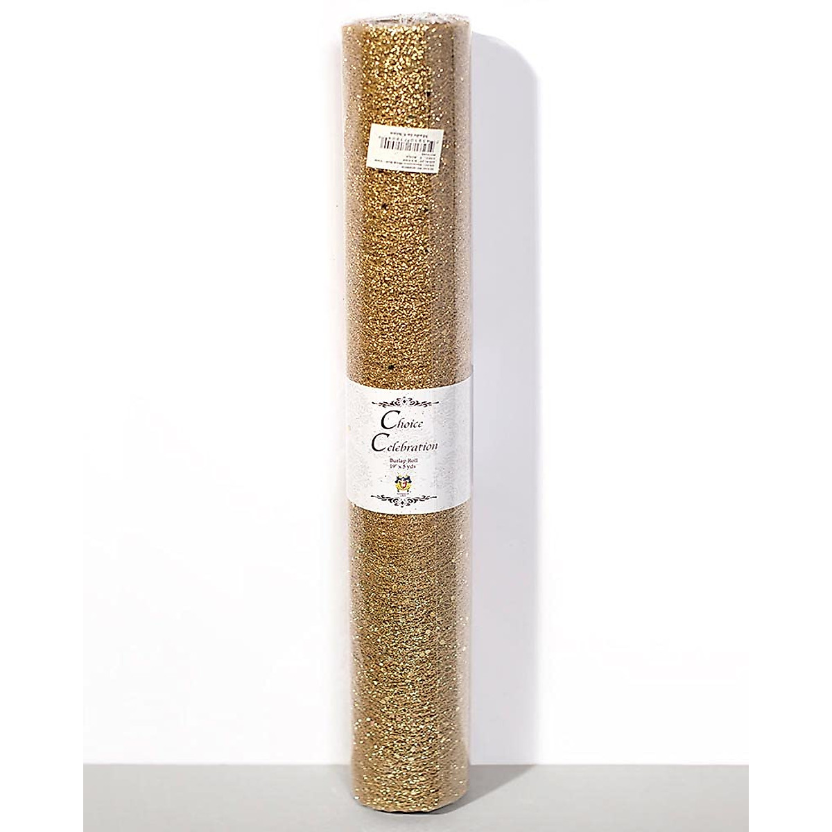 Anderson's Gold Glitter Mesh Fabric Roll, 19 Inches x 5 Yards, Decorative Wedding Fabric for Wedding Reception, Baby Shower, Gender Reveal, Prom, Homecoming, Tables, Party