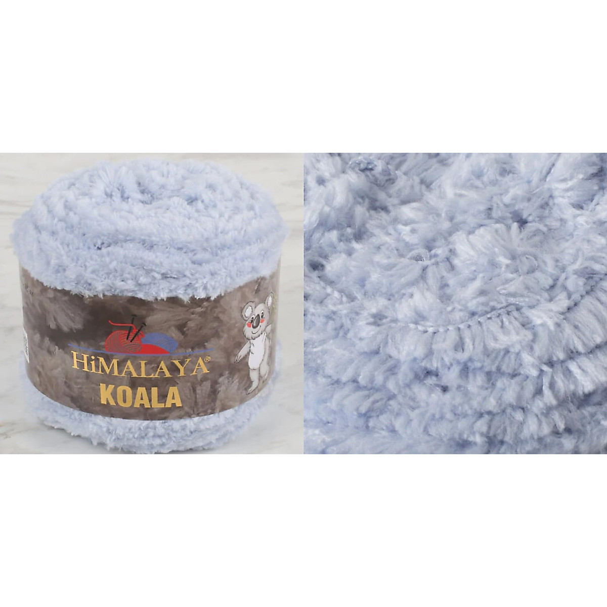 2 Ball/Skein Himalaya Koala Chenille Yarn, 100g/3.5 oz, 100 m/109 Yards, 100% Micro Polyester Bulky Chunky Yarn, Baby Yarn, for Amigurumi, Baby Blankets, and Home Decor, 75732