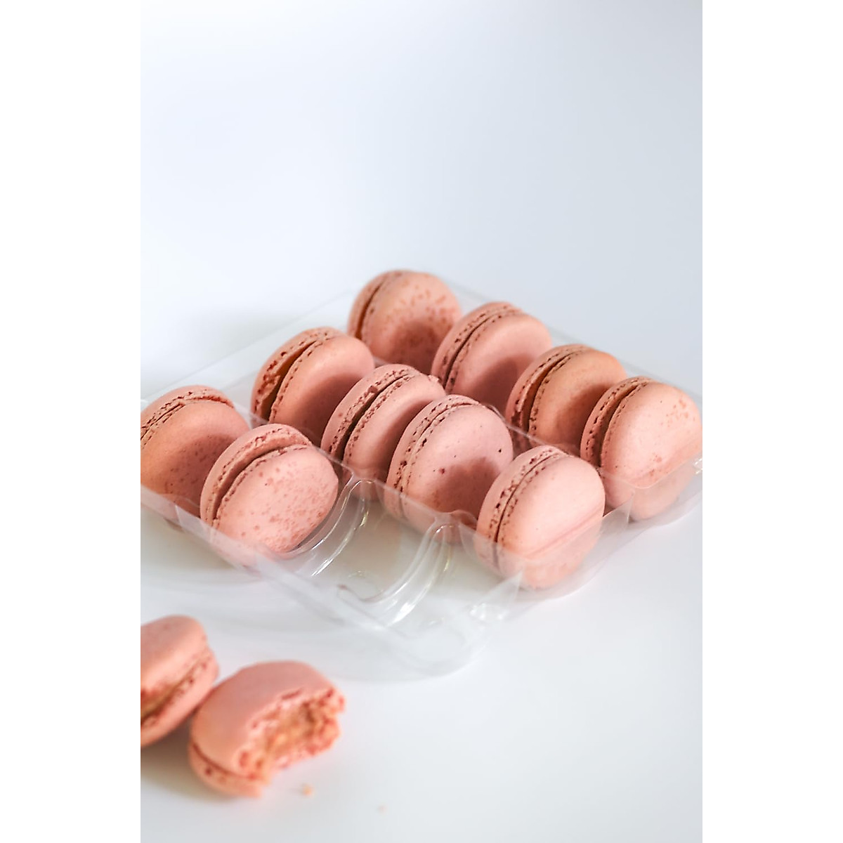 Vend Exchange Clear Plastic Macaron Containers - Fits 12 Macarons (Pack of 14)