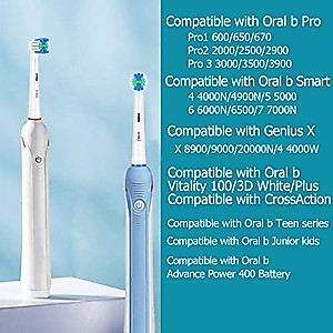 KHBD Replacement Heads Compatible with Braun Oral b Electric Toothbrush, Sensitive Toothbrush Heads for Pro 1000/9000/ 500/3000/8000/Smart/Geinus Toothbrush-16 Pack