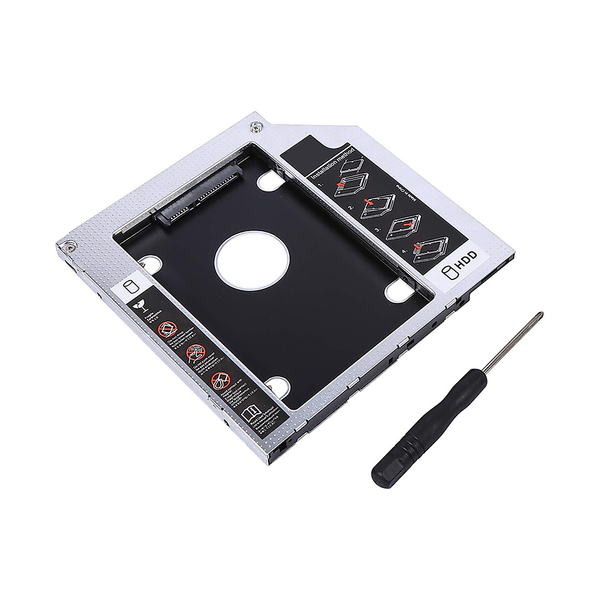 Liyeehao HDD Caddy, Aluminum Absorb Noise HDD SSD Adapter, for -I -Ii
