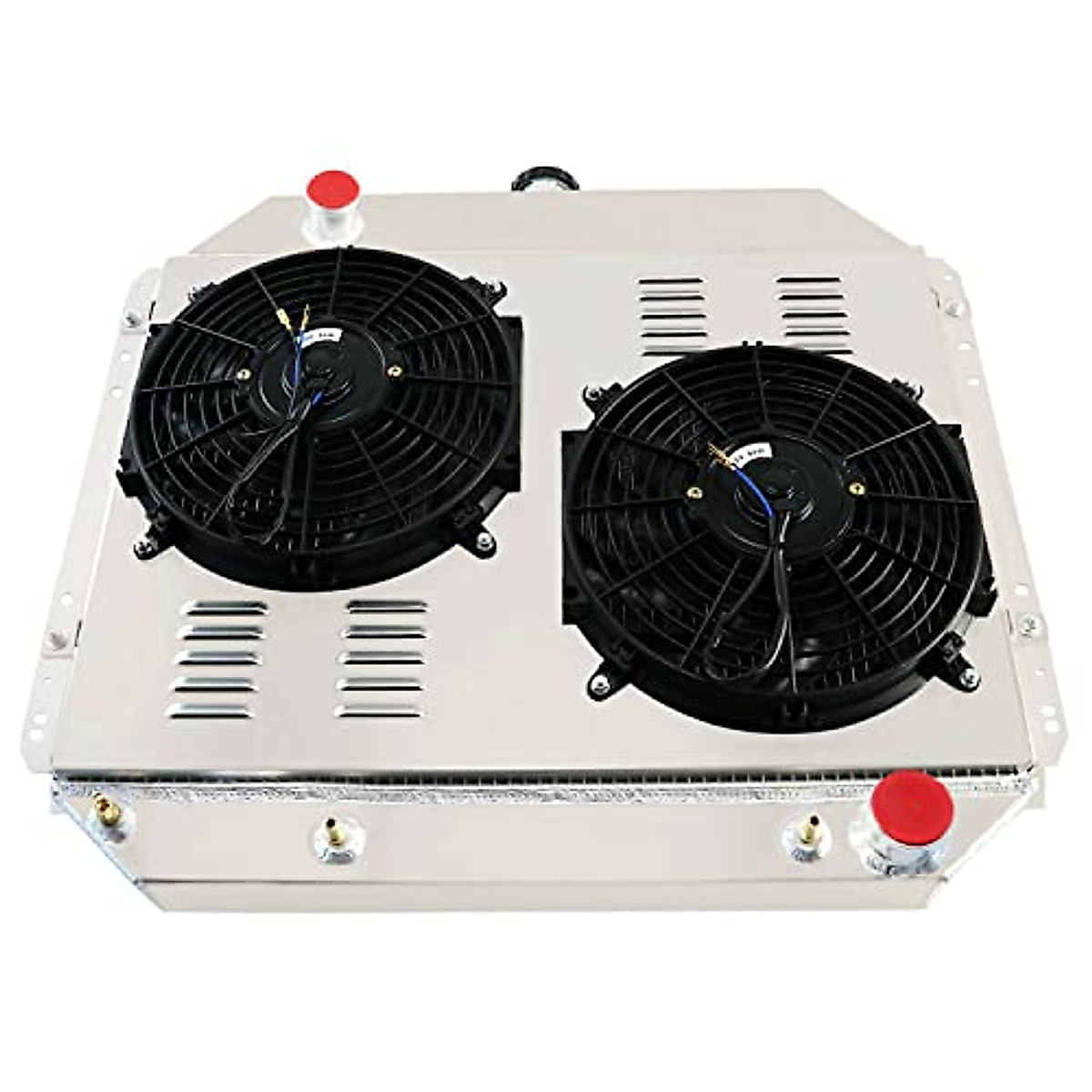 CoolingMaster 4 ROW Radiator+Shroud Fan+Relay Compatible with 1966-1979 Ford F100 F150 F250 F350