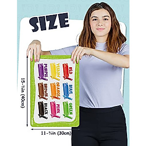 NiBaby Kids' Non Slip Educational Placemats Set of 4 Washable, Children's Interactive Placemats Foldable, Toddler Placemats for Learning Alphabet, Numbers, Shapes, Colors- Durable Reusable PU Leather