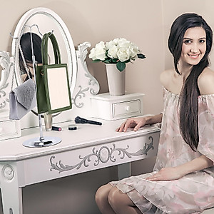 Nuenen 4 Pcs Double Hook Purse Display Stand Adjustable Stainless Steel Handbag Display Stand Metal Freestanding Bag Stand Holder for Purse Hat Wig Handbag