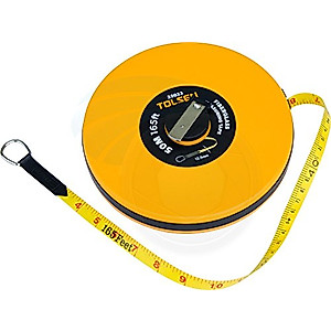50M 165FT Constriction Imperial Metric Fiberglass Measuring Tape Reel