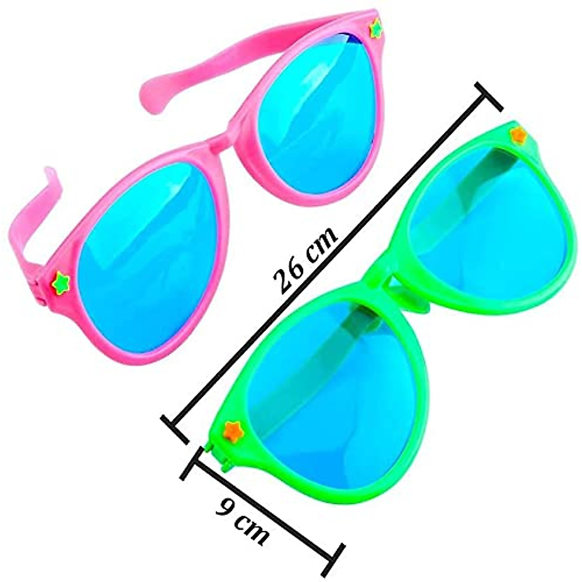 Soghot HUI JIN 6 Pcs Jumbo Plastic Sunglasses Funny Party Glasses Swim Party Favors for Festival Supplies Accessories