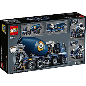 LEGO Technic Concrete Mixer Truck 42112 Building Kit, Kids Will Love Bringing The Construction Site to Life with This Cool Concrete Truck Toy Model Set (1,163 Pieces)