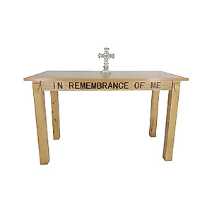 HOLYS 43.3" L x 19" D x 28.3" H Wood Holy Communion Table 11462
