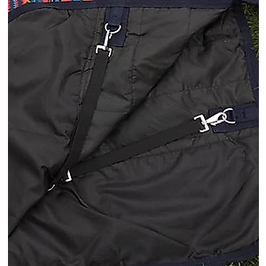 Tech Equestrian 1200 Denier Horse RAIN Sheet (Waterproof/Breathable & Wind Proof Turnout Sheet) Horse Breathable RAINSHEET (Black-Turquoise, 72)