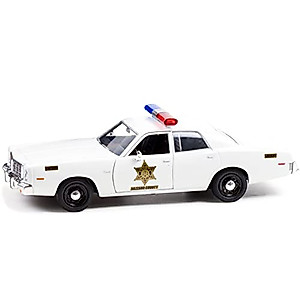 1975 Coronet White Hazzard County Sheriff 1/24 Diecast Model Car by Greenlight 84104