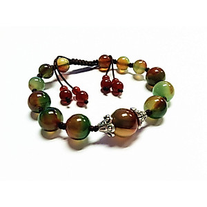 Beautiful Handmade Peacock Agate Beads Bracelet for Protection, Strength and Harmony