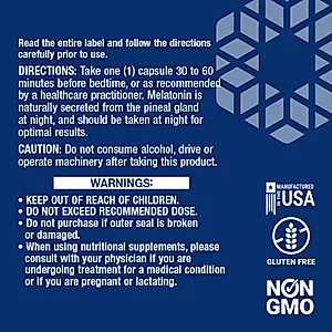 Life Extension Melatonin 1 mg - For Restful Night, Hormone Balance, and Immune Health – Sleep Aid Melatonin Supplements - Immediate Release - Gluten-Free, Non-GMO - 60 Capsules