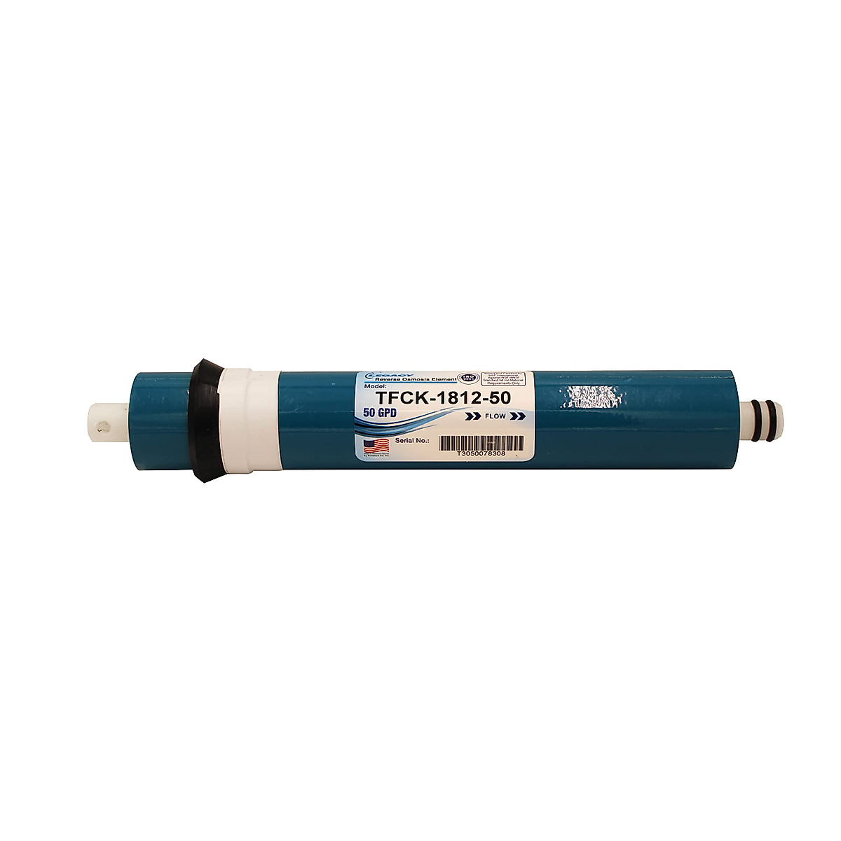 PureT TFCK-1812-50, Reverse Osmosis Semipermeable Membrane Filter - 50 Gallon per Day Capacity - Water Filter for Sediment, Mineral and Chemical Purification, Lifetime 2 Years