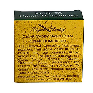 Quality Importers HUMI-F75 Caddy Round Cigar Humidifier, Green