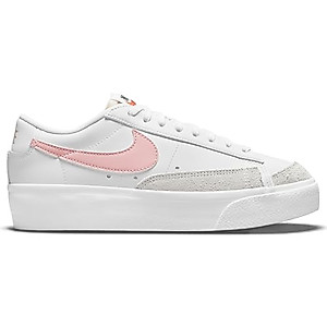NIKE Women's Sneaker, White Pink Glaze Summit White Black, 8