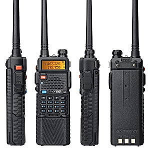 2 Pack BaoFeng UV-5R 8W High Power Tri-Power 1W/4W/8W Portable Dual Band Two-Way Radio 3800mAh Battery & ABBREE Tactical Antenna (2pcs 5R8W+28.3")…