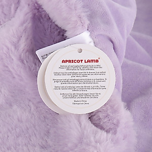 Apricot Lamb Stuffed Animals Purple Bunny Rabbit Security Blanket Infant Nursery Character Blanket Luxury Snuggler Plush Baby Lovey(Purple Bunny, 13 Inches)