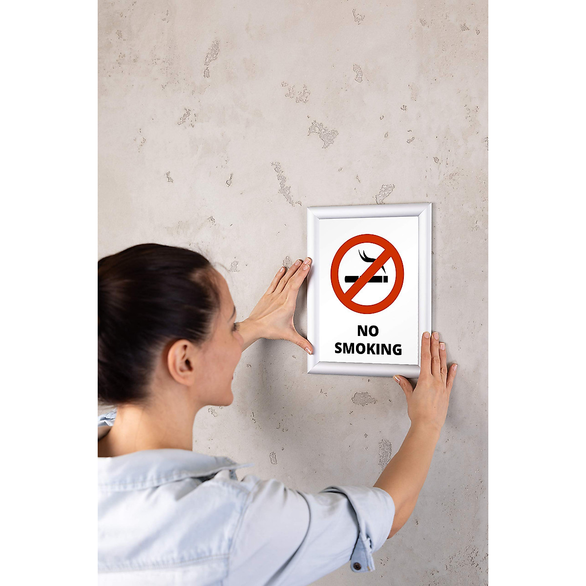 BNV Aluminum Front Load Snap Poster/Picture Certificate Frame, Red, 8.5x11 Inches, 1.25'' Profile, Wall Mounting, Portrait and Landscape Mode, Easy Installation, Anti-Glare, PVC Cover, Lightweight