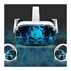 Stickers Skin for Oculus Quest 2 VR Headset Controller Stickers Gaming Virtual Reality Headset Protective Accessories (Color : 1)