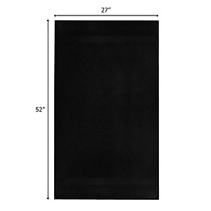 COTTON CRAFT Simplicity Bath Towels Set -7 Pack- 27x52-100% Cotton Bath Towel - Lightweight Absorbent Soft Easy Care Quick Dry Everyday Luxury Hotel Spa Gym Shower Beach Pool Camp Travel Dorm - Black