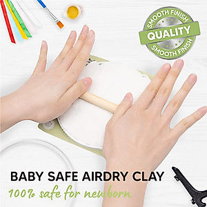 Baby Handprint Footprint Keepsake Duo Frame and Baby Ornament Kit Bundle - Perfect Baby Gift Shower