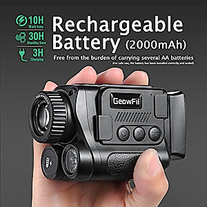 Night Vision Monocular, 4K Upgraded Digital Monocular with Night Vision, Infrared Goggles Binoculars with 8X Zoom 2000mAh Rechargeable Battery, for Adult Hunting Camping Travel, with 32GB Card