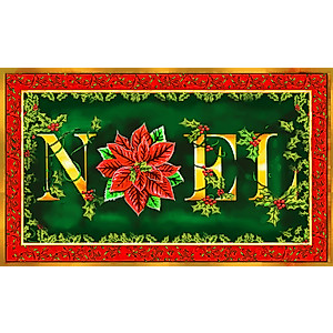 Toland Home Garden 800101 Noel Winter Door Mat 18x30 Inch Christmas Outdoor Doormat for Entryway Indoor Entrance