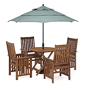 Furinno FG19061F Tioman Outdoor Hardwood Sunlight Folding Table, Natural