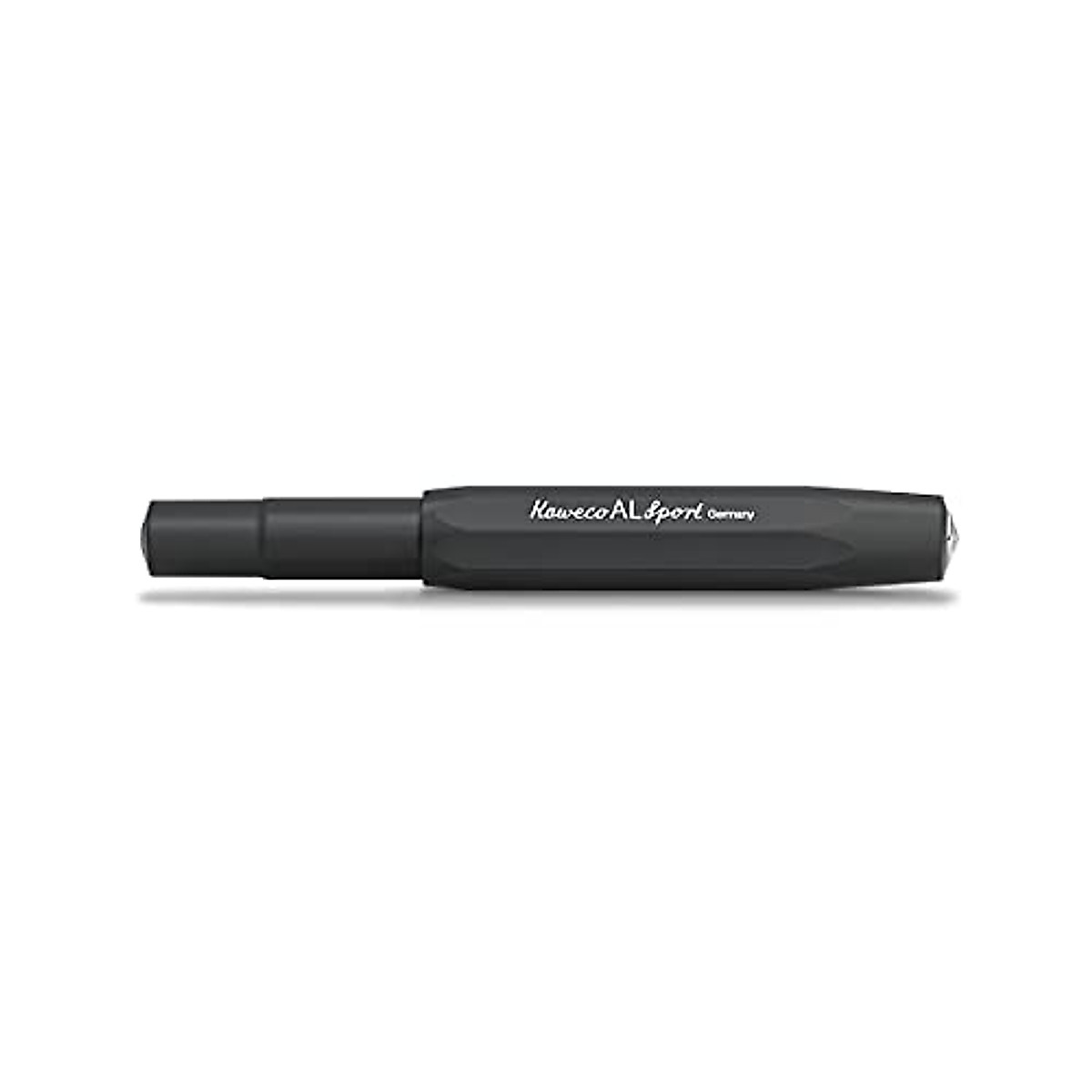 Kaweco AL SPORT Fountain Pen Black I Premium Fountain Pen for Ink Cartridges I Exclusive Fountain Pen 13 cm I Nib: F (Fine)