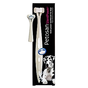 Petosan Silent Power Sonic Electric Toothbrush for Dogs, Sm-Lg