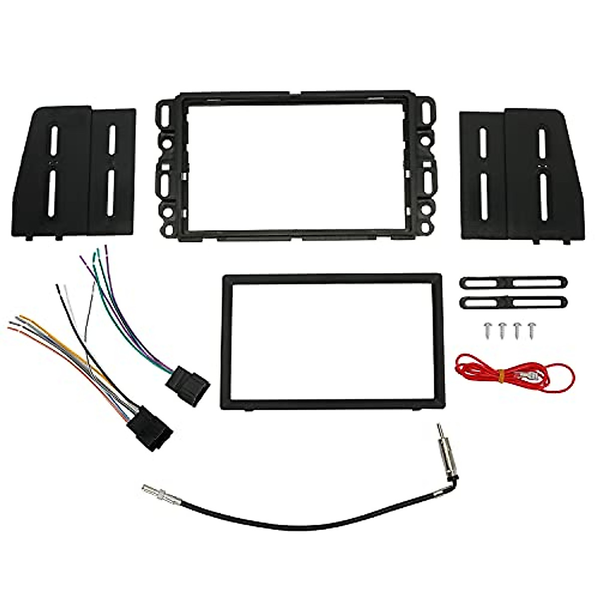 ECOTRIC Double Din Dash Installation Kit Compatible with 2006-2014 Buick Chevrolet GMC Pontiac Saturn Car Radio Stereo Dash Bezel Wire Harness Antenna Replacement for 95-3305