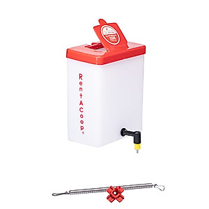 RentACoop 64oz(2L) Drinker Plus 2 Versatile Nipples - Suitable for Chicks, Quail, Pigeons, Doves, and Other Smaller Birds - 1 Pack