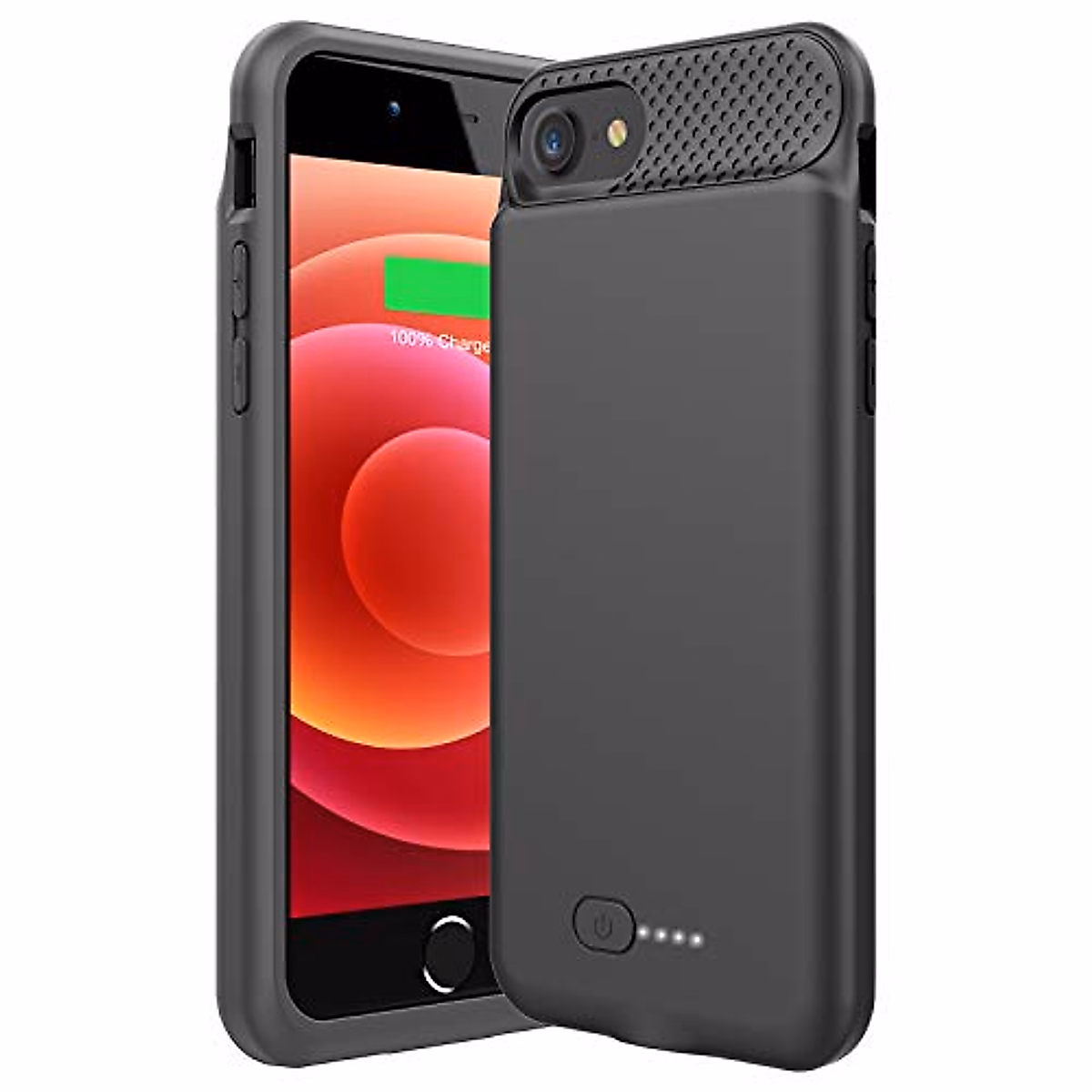 BOPPS Battery Case for iPhone 8/7/6s/6/SE(2022/2020), Powerful 6000mAh Ultra Slim iPhone Charging Case 360°Protection Rechargeable Extended Battery Charger Case for iPhone 8/7/6s/6/SE(3rd and 2nd Gen)