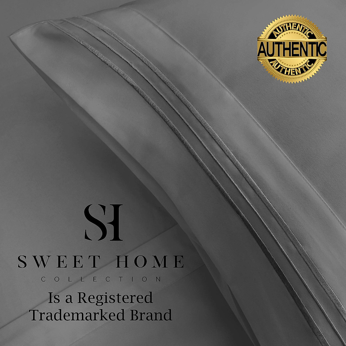 1500 Supreme Collection Full Sheet Sets Gray - Luxury Hotel Bed Sheets and Pillowcase Set for Full Mattress - Extra Soft, Elastic Corner Straps, Deep Pocket Sheets, Full Gray