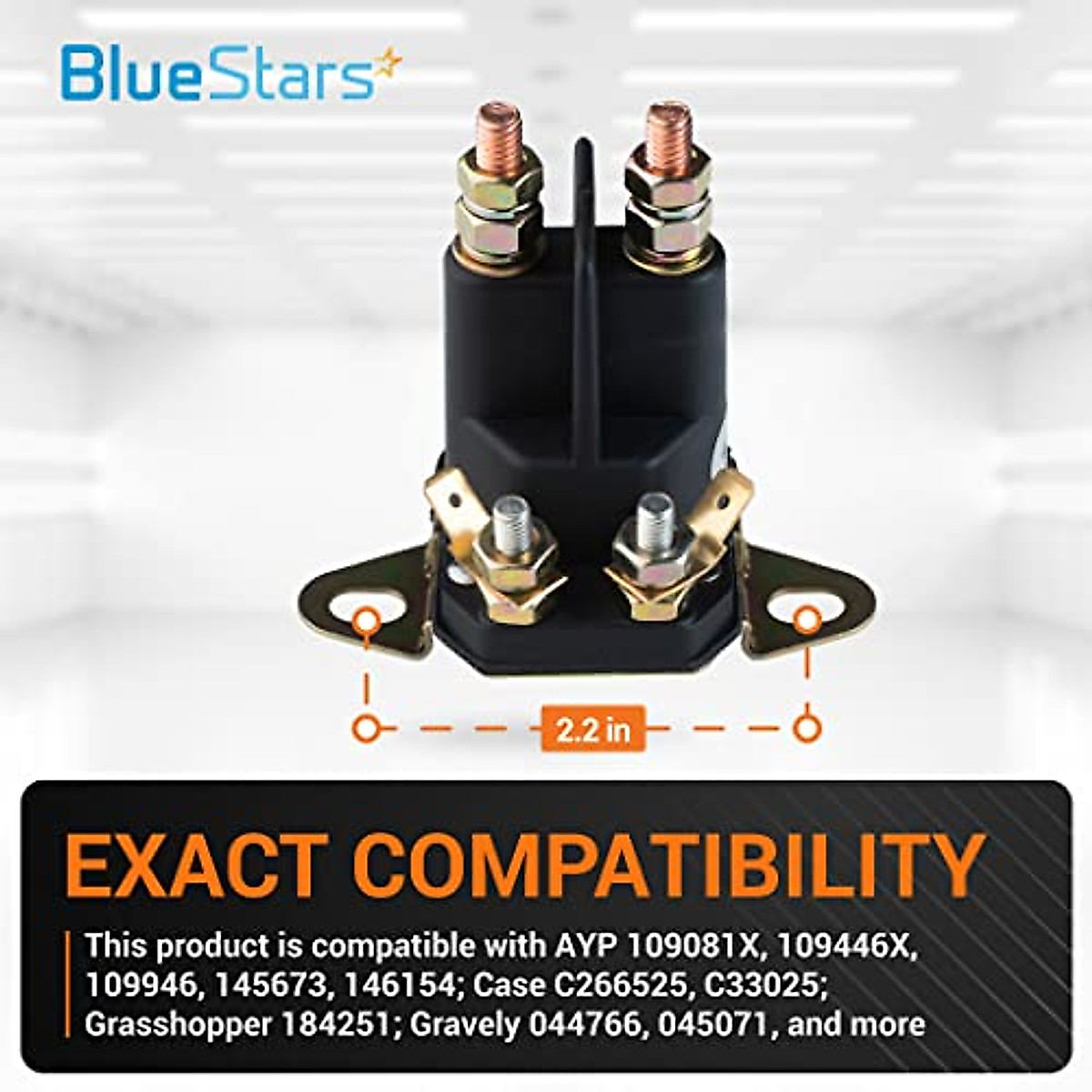 BlueStars 4-Pole 146154 145673 Starter Solenoid for Craftsman LT1000 Poulan Husqvarna Lawn Mower 2654 532146154 178861 168327 168327 1685290 1686981 73233 109081X