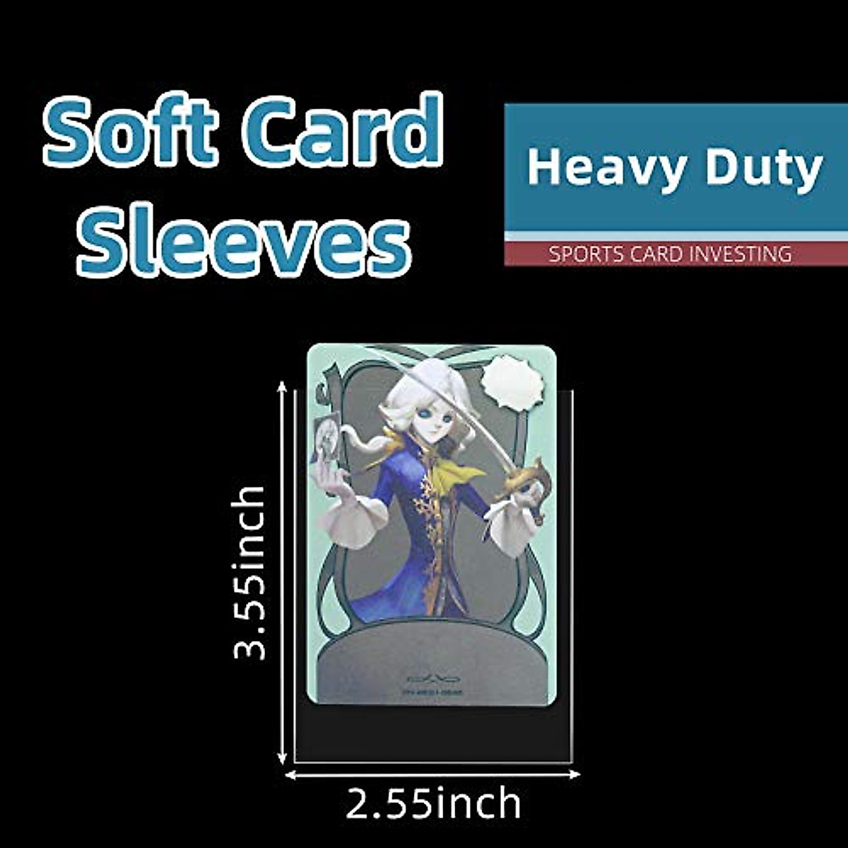 1200 Pieces Clear Inner Sleeves Soft Penny Card Sleeves Fit for Standard Cards Playing Card Sleeves for Trading Protective Cards for Boys Girls Business Sports (2.71 x 3.84 inch)