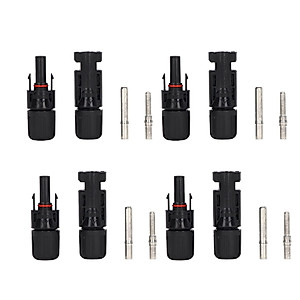 Solar Photovoltaic Connector, Solar Panel Connectors 30A DC 1000V Plastic for Outdoors