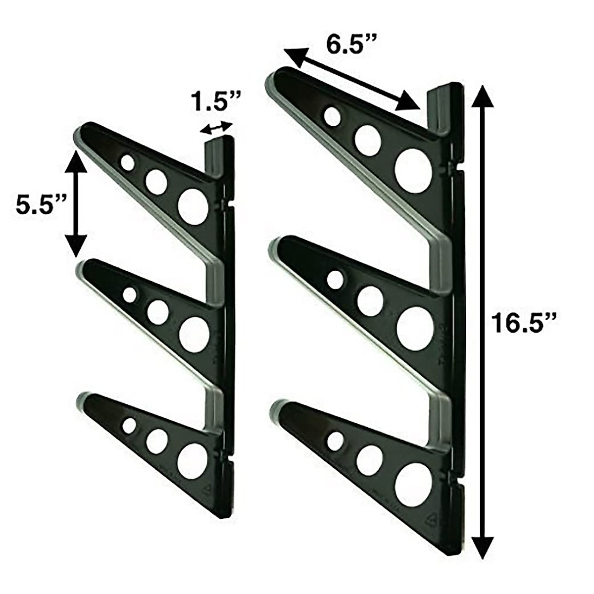 StoreYourBoard ABS Plastic Ski and Snowboard Storage Rack, Black, 20 in
