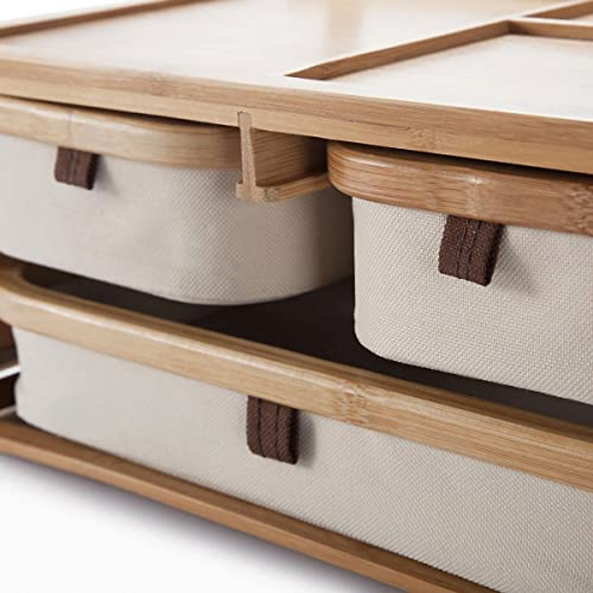 IRDFWH Desktop Drawer Multi-Layer Storage Box Cosmetics Sundries Storage Box Fabric Storage Box