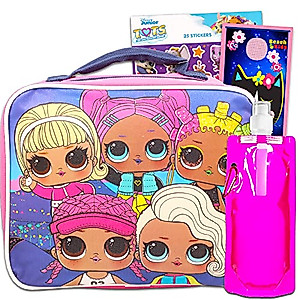 LOL Surprise Lunch Box for Girls Set - LOL Surprise Lunch Box, Water Bottle, Stickers, More | LOL Dolls Lunch Bag