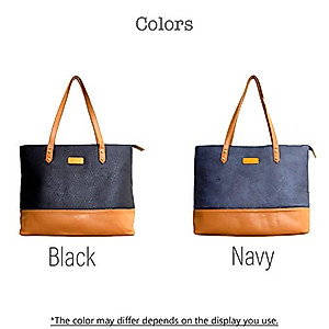 Dom Teporna Genuine Leather Tote Bag for Women Designed in Japan - Black