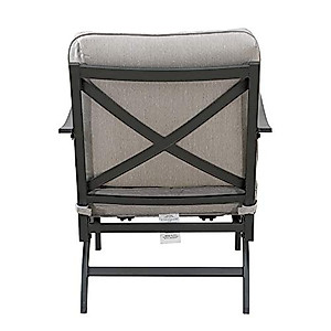 Amazon Brand - Ravenna Home Archer Steel-Framed Outdoor Patio Deep-Seat Chairs, Set of 2, 31"W, Gray
