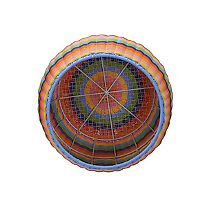 Household Essentials Handwoven Resin Barrel Side Table, Multicolor