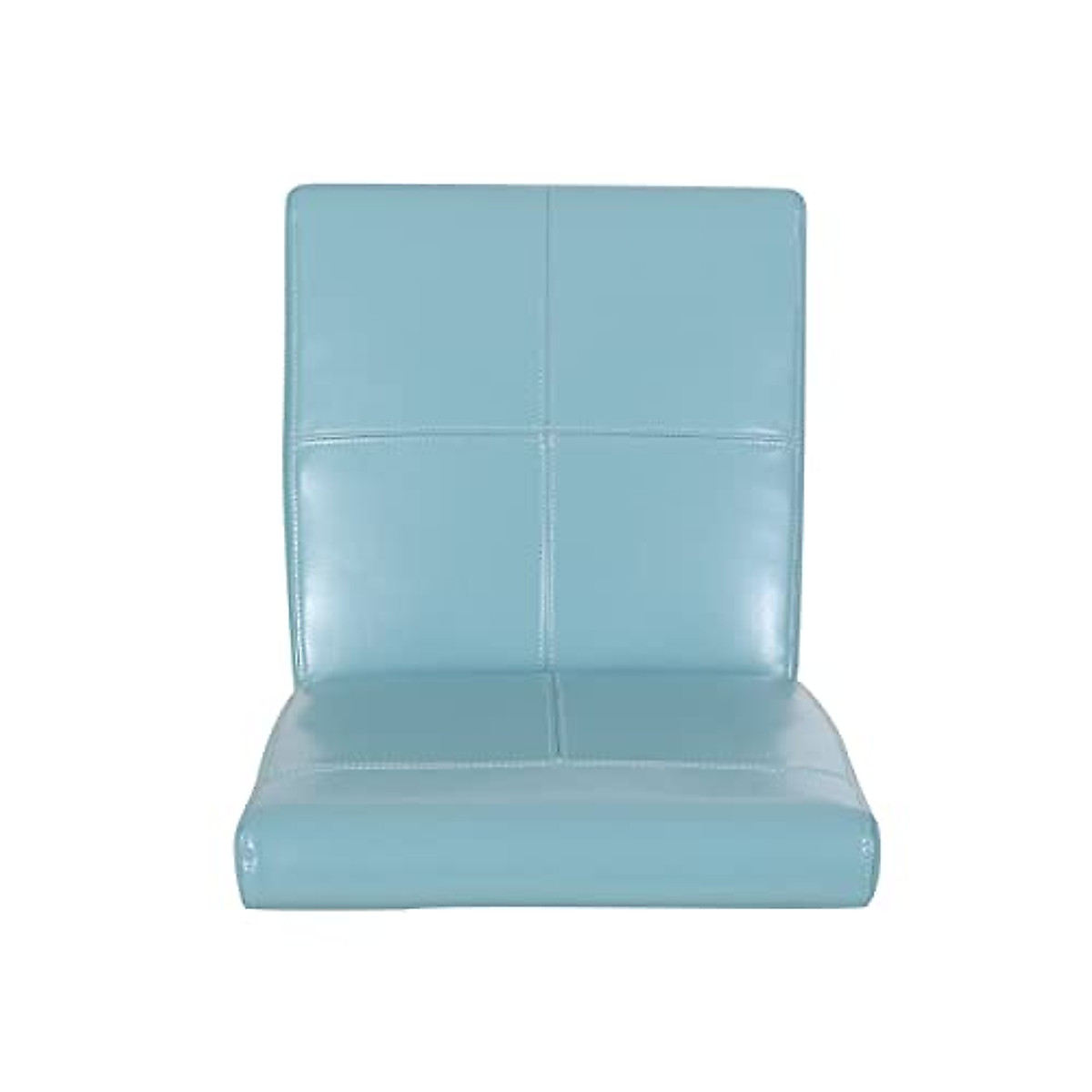 Christopher Knight Home Pertica T-Stitch Leather Dining Chairs, 2-Pcs Set, Teal Blue