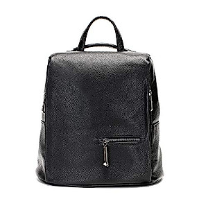 JeHouze Women Real Leather Shoulder Purse Backpack Antitheft Convertible Ladies Bag